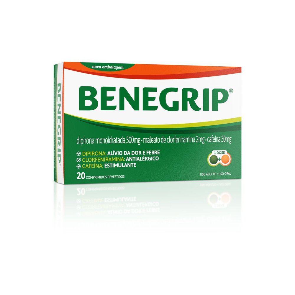 Antigripal Benegrip 20 Comprimidos - Drogaria Rosário
