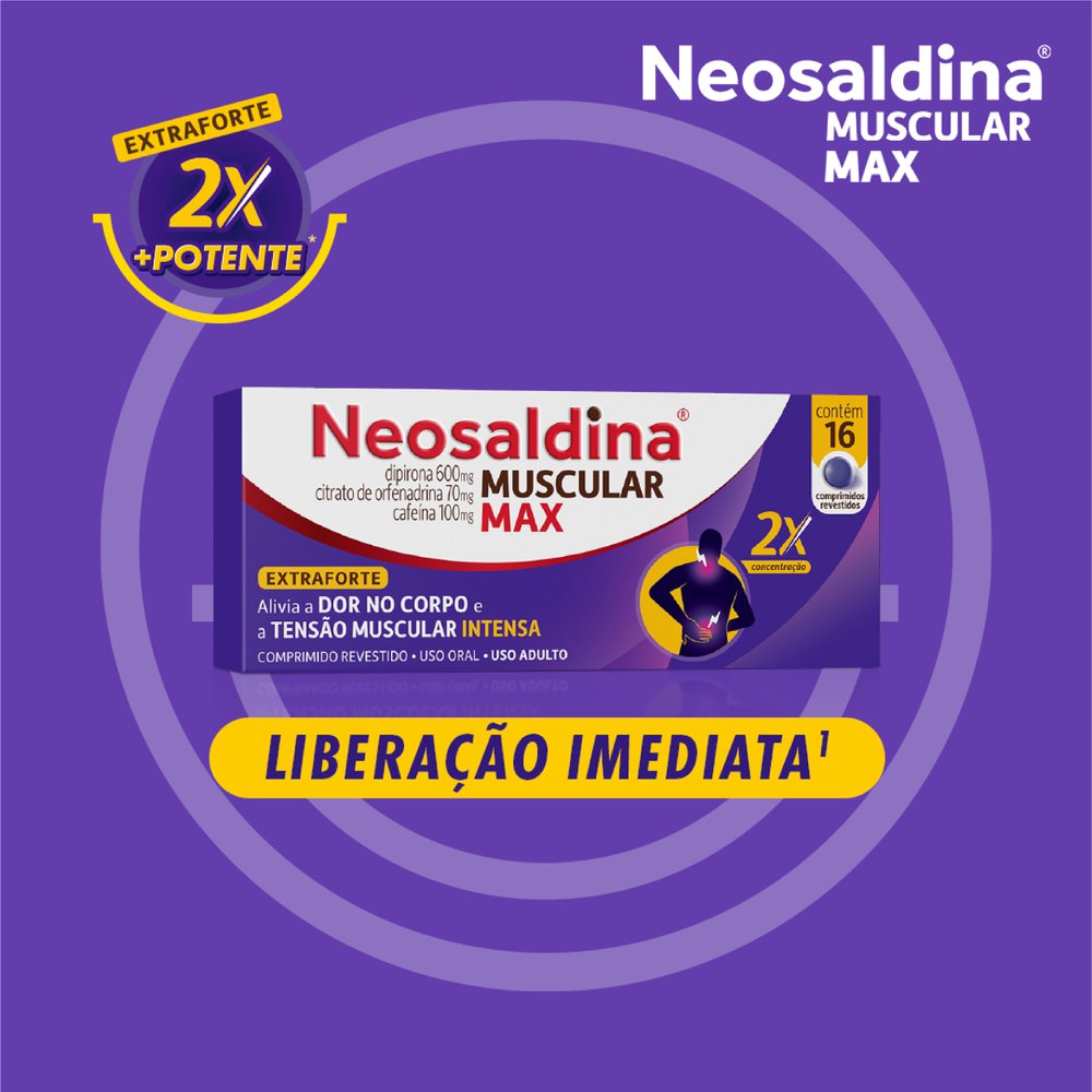 Neosaldina Muscular Max 600mg - 16 Comprimidos Revestidos - Drogaria ...