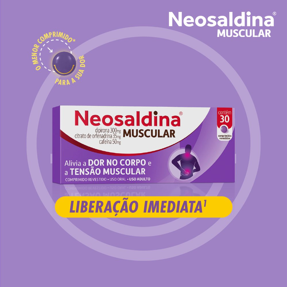 Neosaldina Muscular 300mg - 30 Comprimidos Revestidos - Drogarias Tamoio