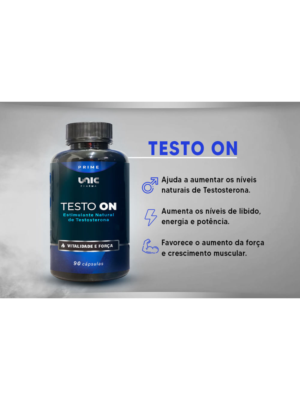 Suplemento Testo On 90 Caps Unic Pharma - Drogaria Rosário
