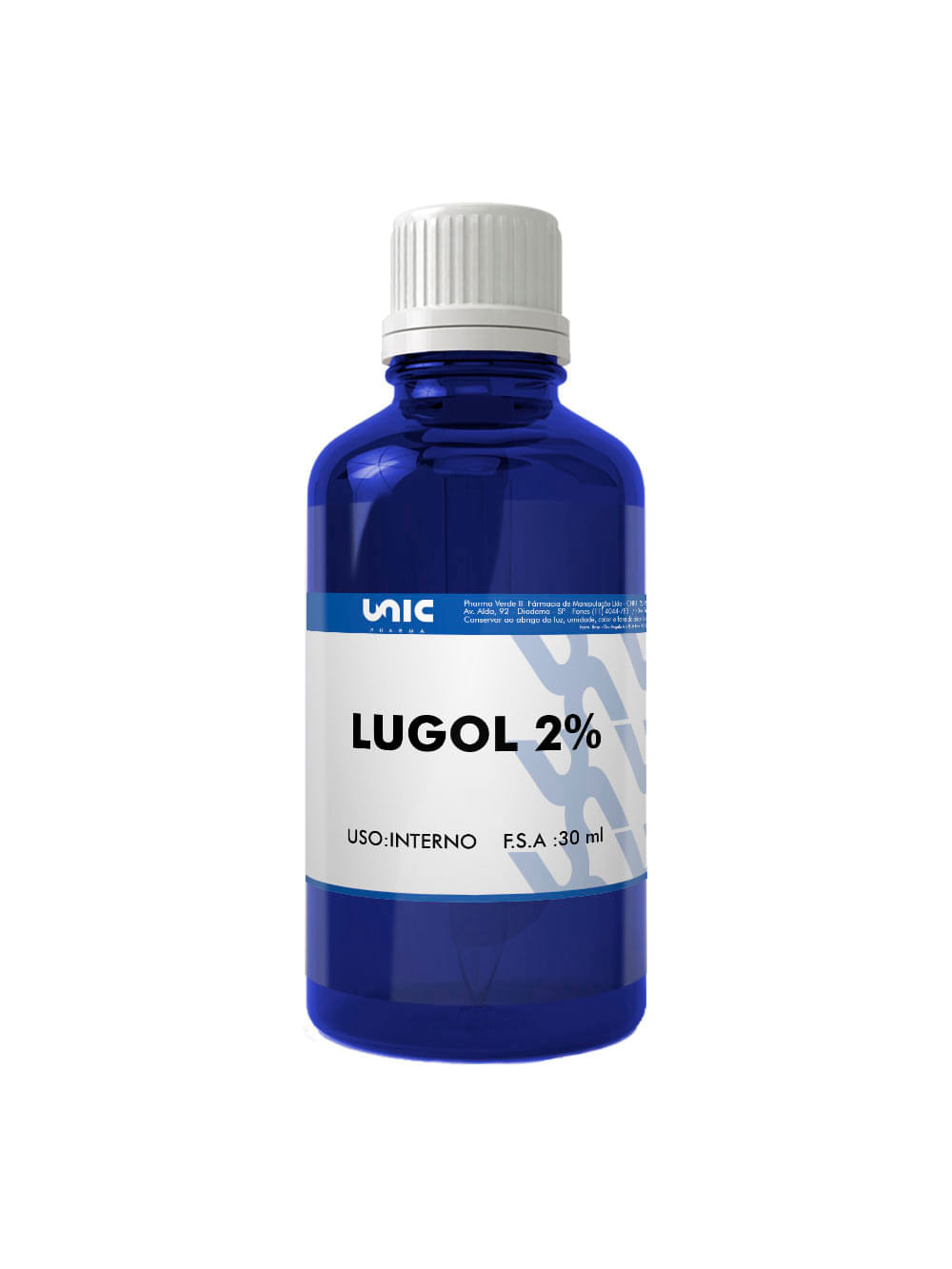 Lugol 2% Unicpharma 30ml – Solução Oral de Iodo Inorgânico - Drogasmil
