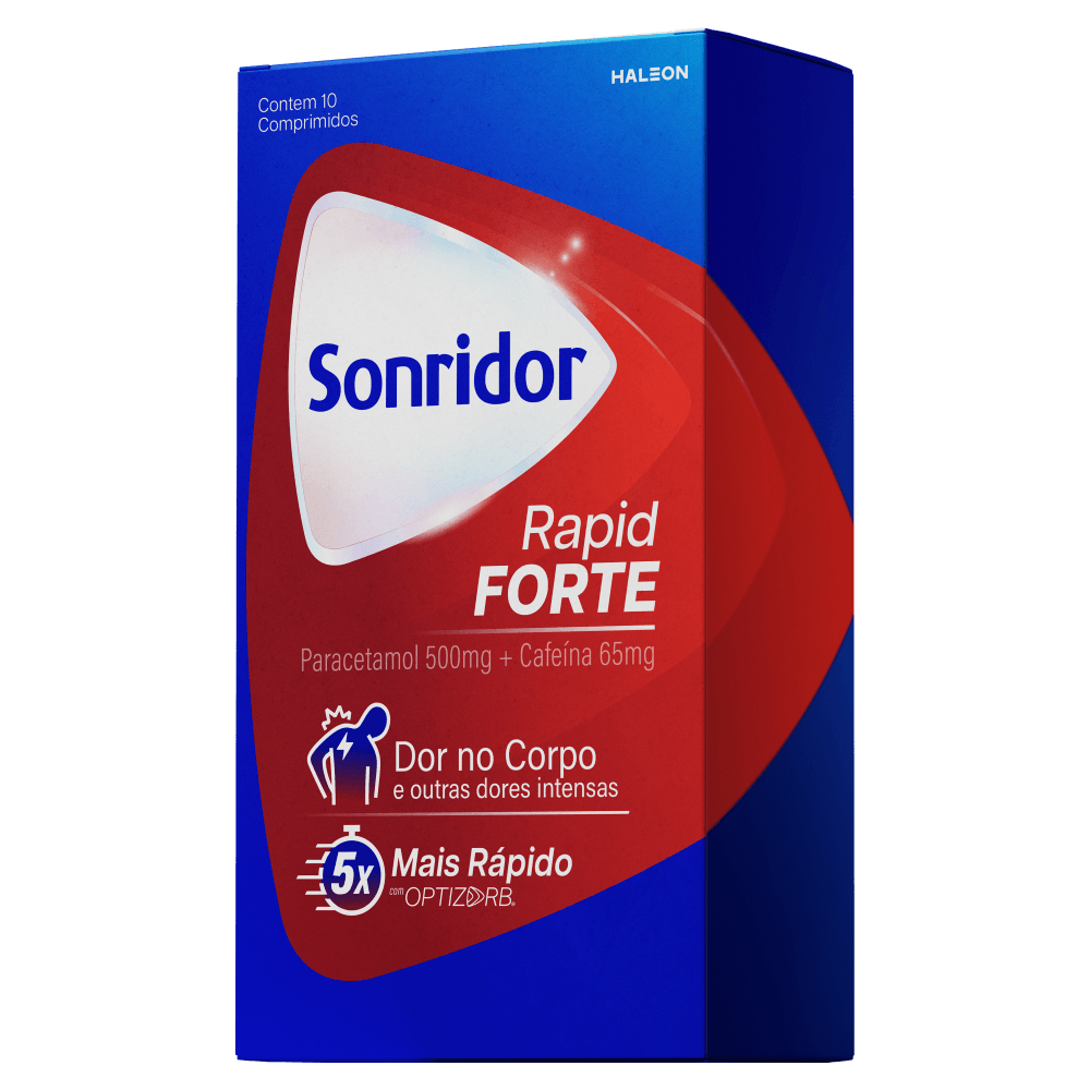 Medicamento Paracetamol 500mg + Cafeína 65mg Sonridor Haleon 10 ...