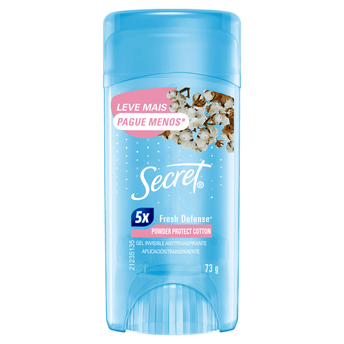 Antitranspirante Gel Secret Powder Protect Cotton - 73g - FARMALIFE