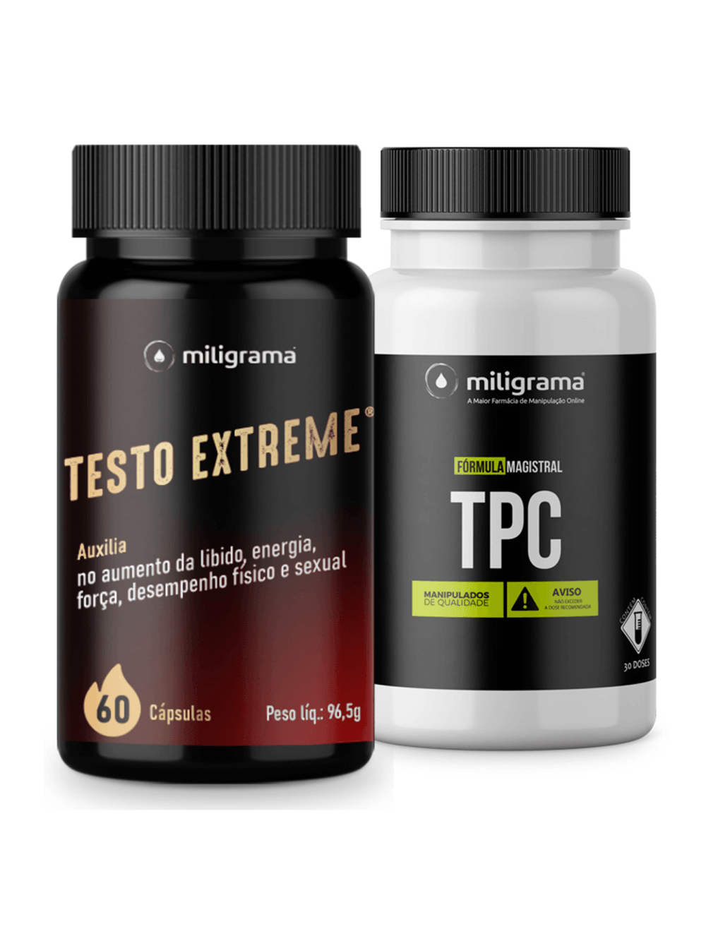 Suplemento Testo Extreme + Fórmula TPC 60 cápsulas + 30 doses ...