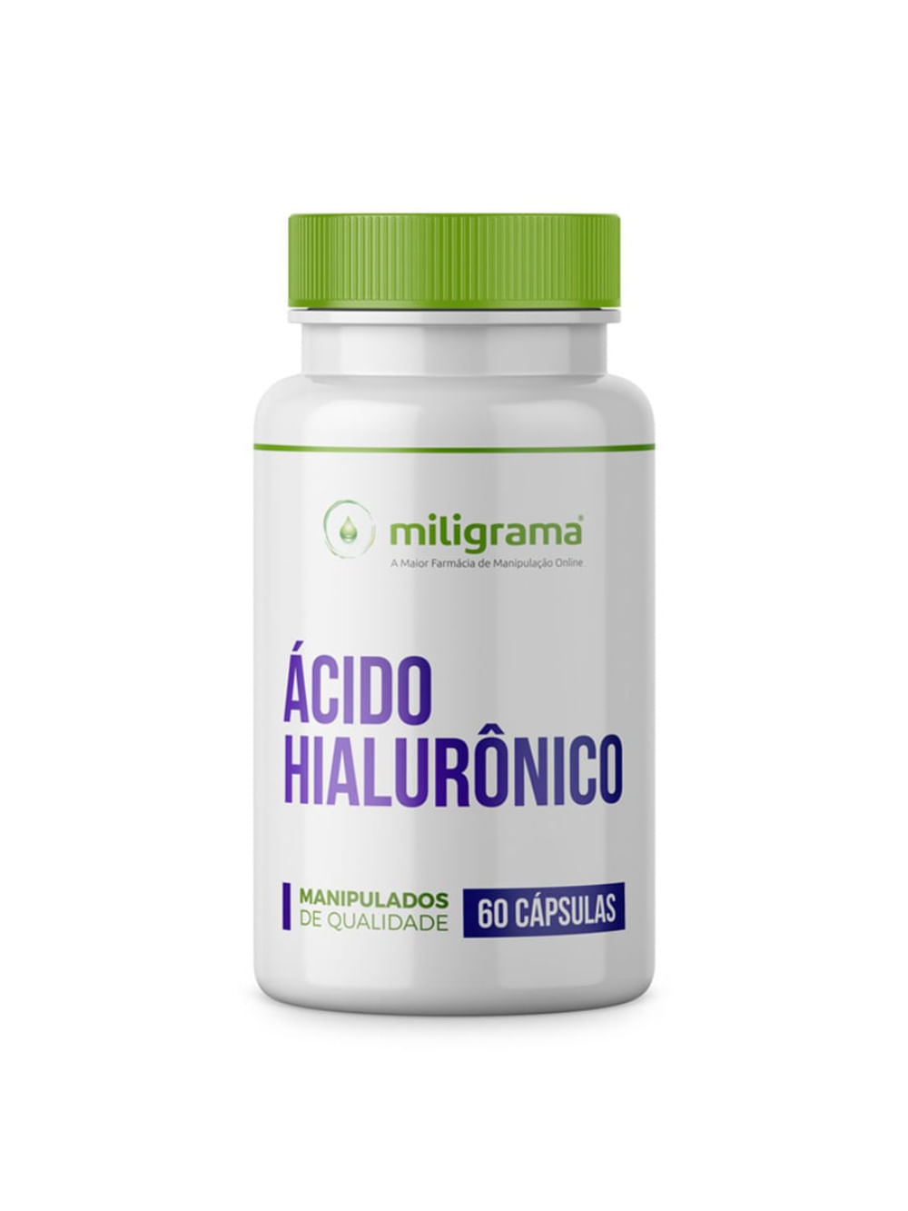 Ácido Hialurônico 50mg 60 Cápsulas - Drogasmil