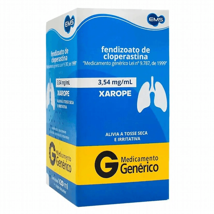 Fendizoato de Cloperastina EMS 3,54mg/ml Xarope 120ml Antitussígeno ...