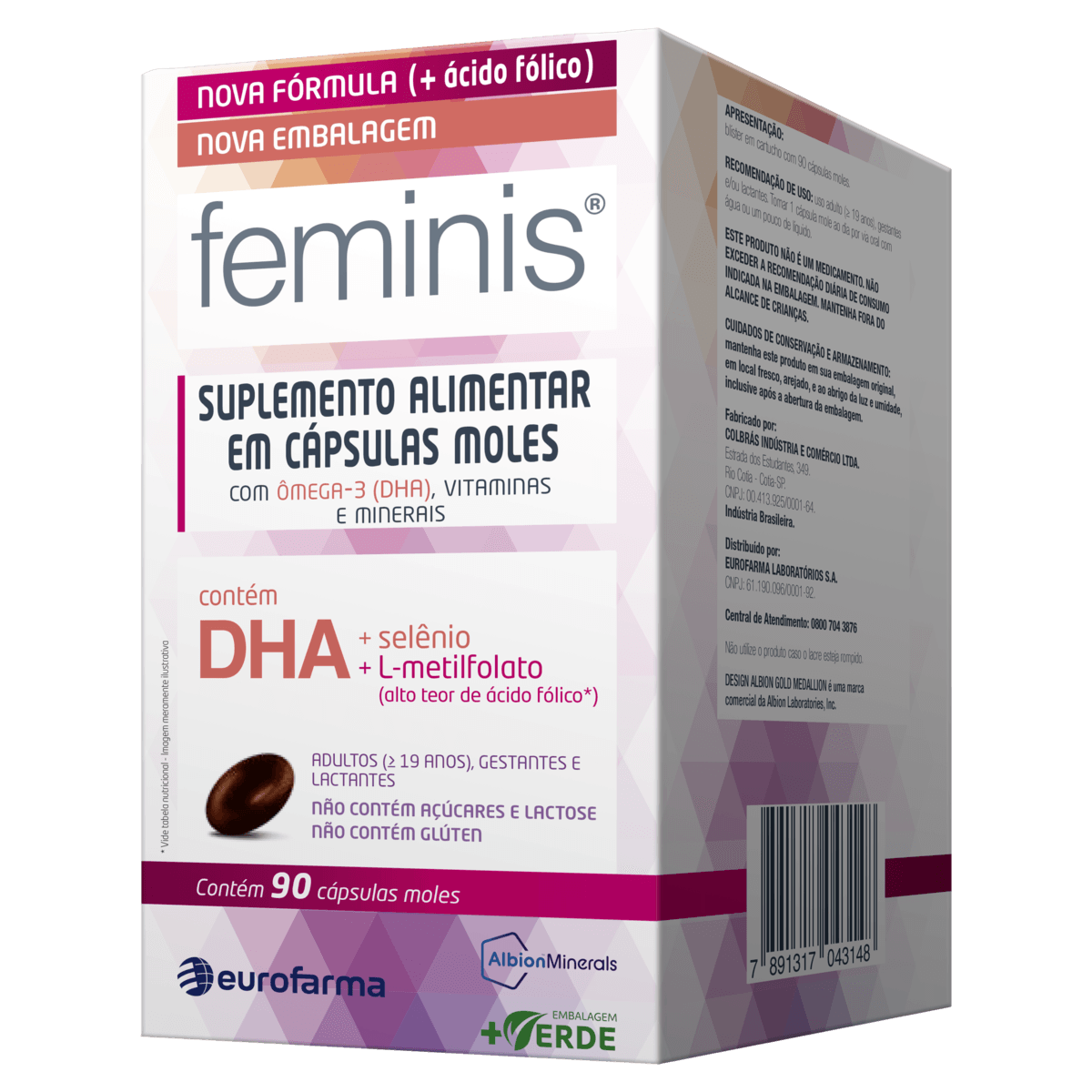 Suplemento Alimentar Feminis 90 Cápsulas Eurofarma - Drogasmil