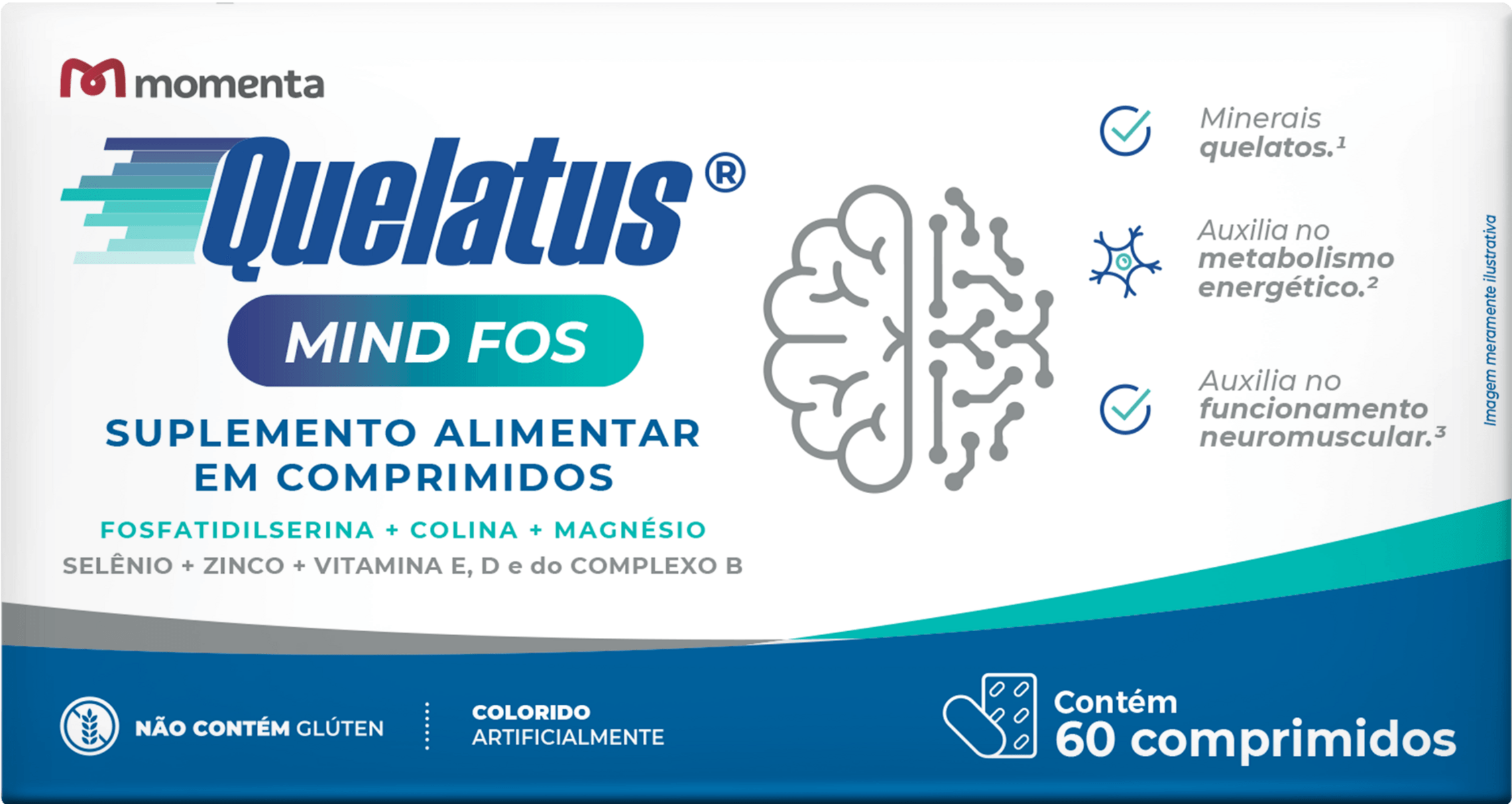 Quelatus Mind Fos - 60 comprimidos - FARMALIFE