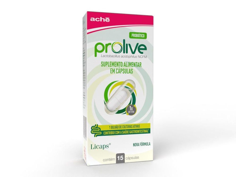 Prolive 2 Bi Ufc 15 Cápsulas - Probiótico para Saúde Intestinal ...