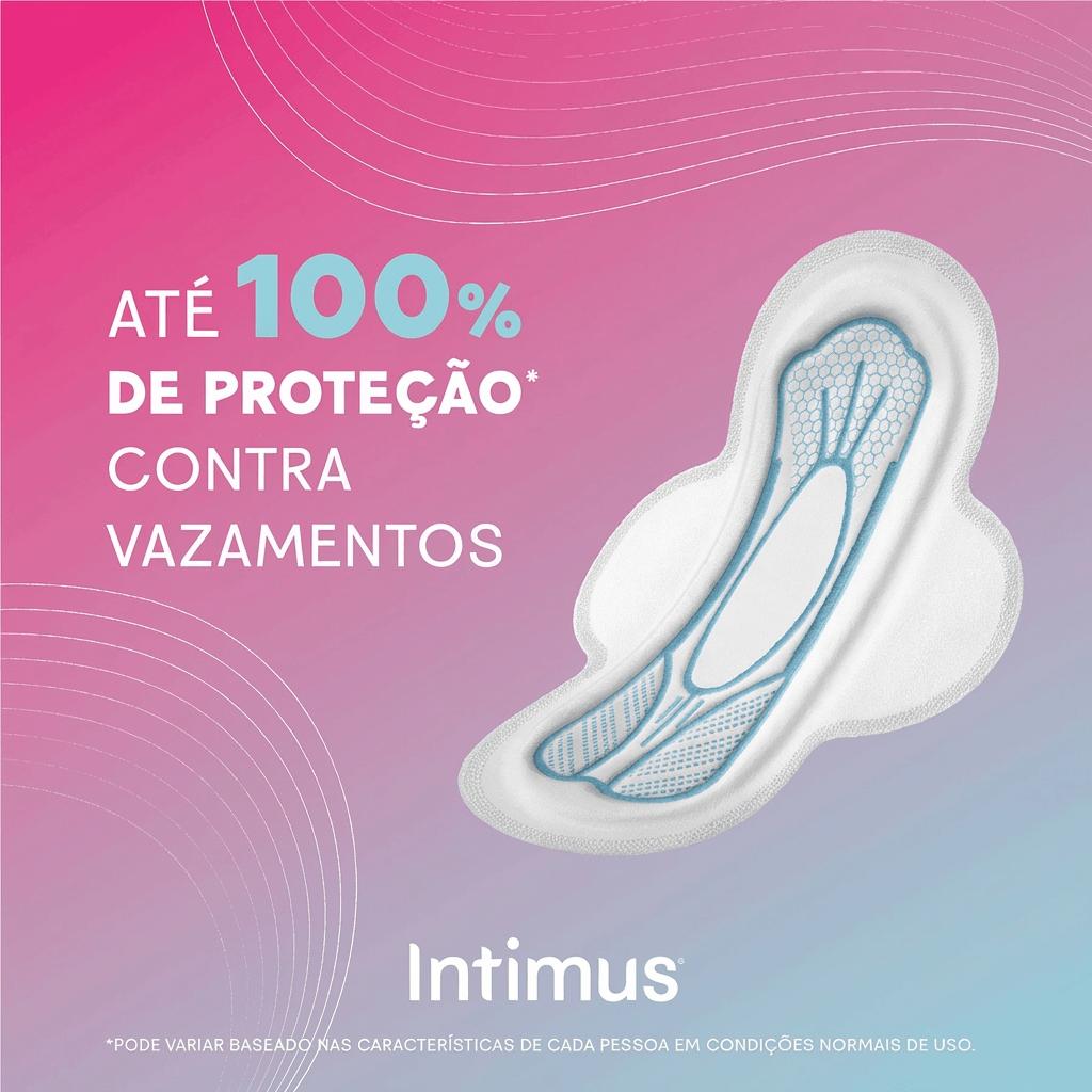 Absorvente Tecnologia Antibacteriana 14un c/Abas Intimus - Drogasmil