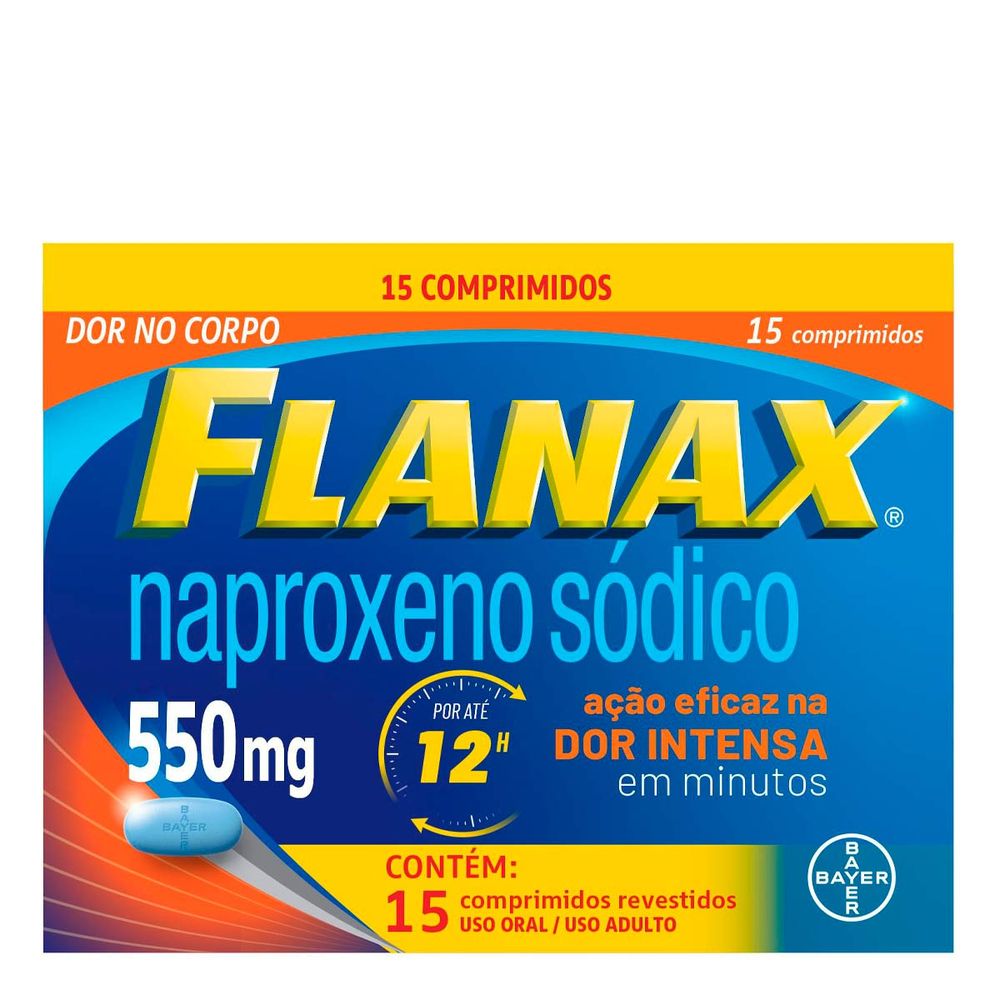 Flanax 550mg Bayer 15 Comprimidos Revestidos | Drogarias Pacheco ...